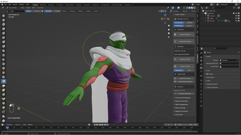 Easy Cape Physics on Dragon Ball Piccolo | Free Blender Addon ...