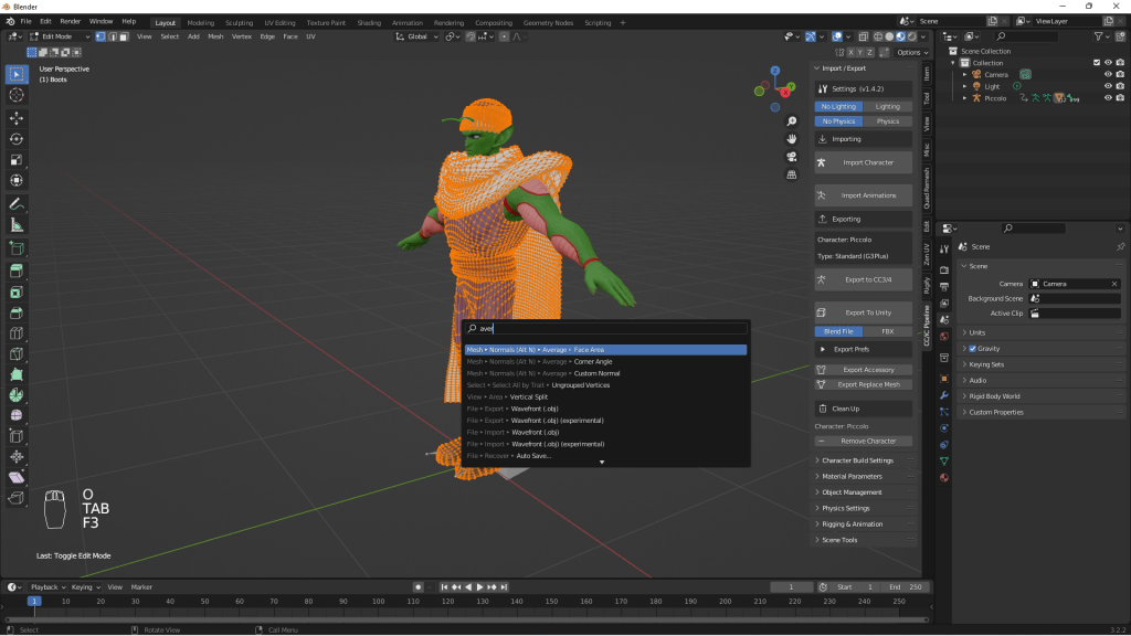 Easy Cape Physics on Dragon Ball Piccolo | Free Blender Addon ...