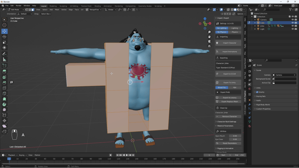 Modeling an Outfit for One Piece Jinbe with Blender and Character Creator - Reallusion Magazine