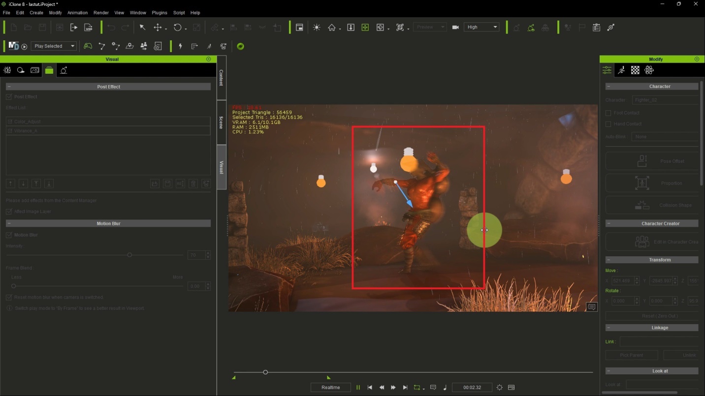 iClone 8 User Tutorial : Applying iClone 8 Motion Blur to Action Animations - Reallusion Magazine