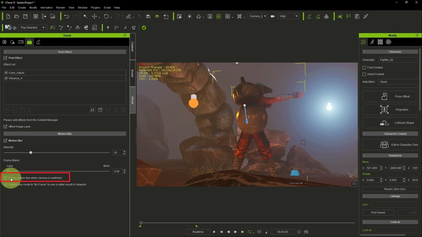 iClone 8 User Tutorial : Applying iClone 8 Motion Blur to Action Animations - Reallusion Magazine