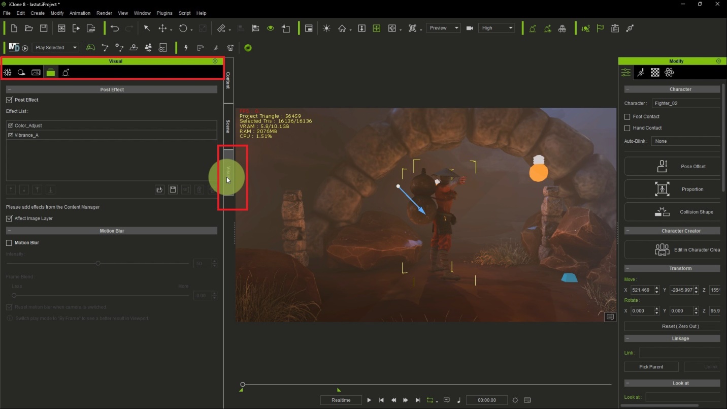 iClone 8 User Tutorial : Applying iClone 8 Motion Blur to Action ...