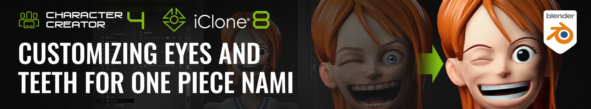 How to Customize Eyes and Teeth in Character Creator for One Piece Nami ...