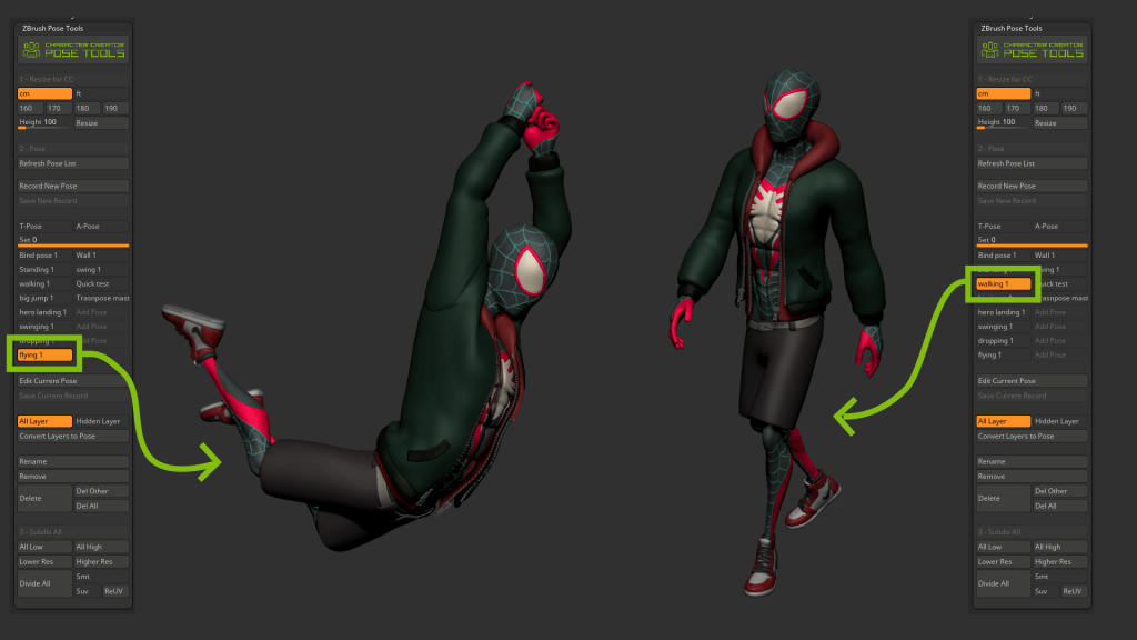 Swing Across the Spider-Verse with a ZBrush Pose Spin-Through ...