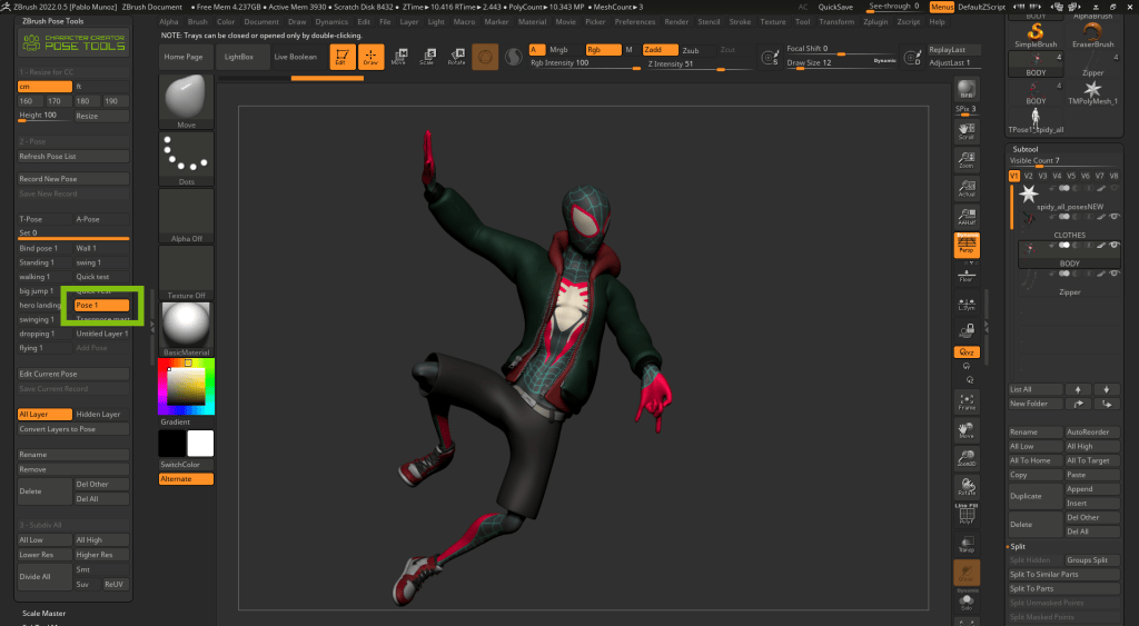 Swing Across the Spider-Verse with a ZBrush Pose Spin-Through ...