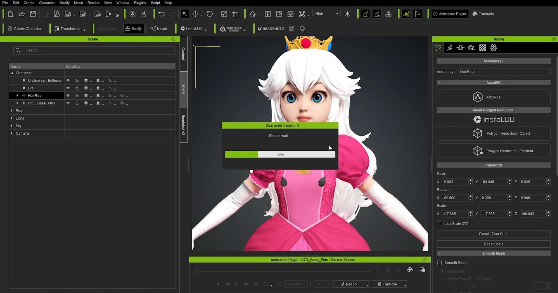 Iconic Super Mario Princess Peach Made With Character Creator and ...