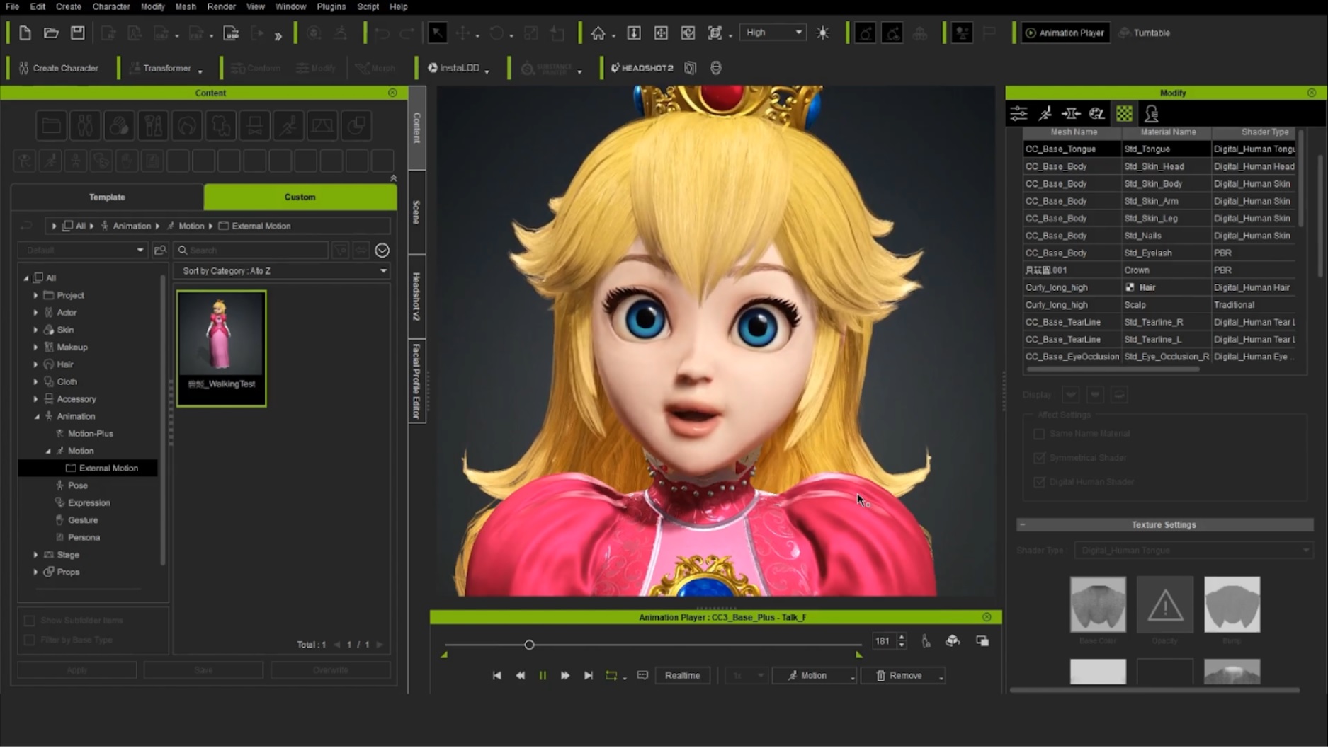 Iconic Super Mario Princess Peach Made With Character Creator and ...