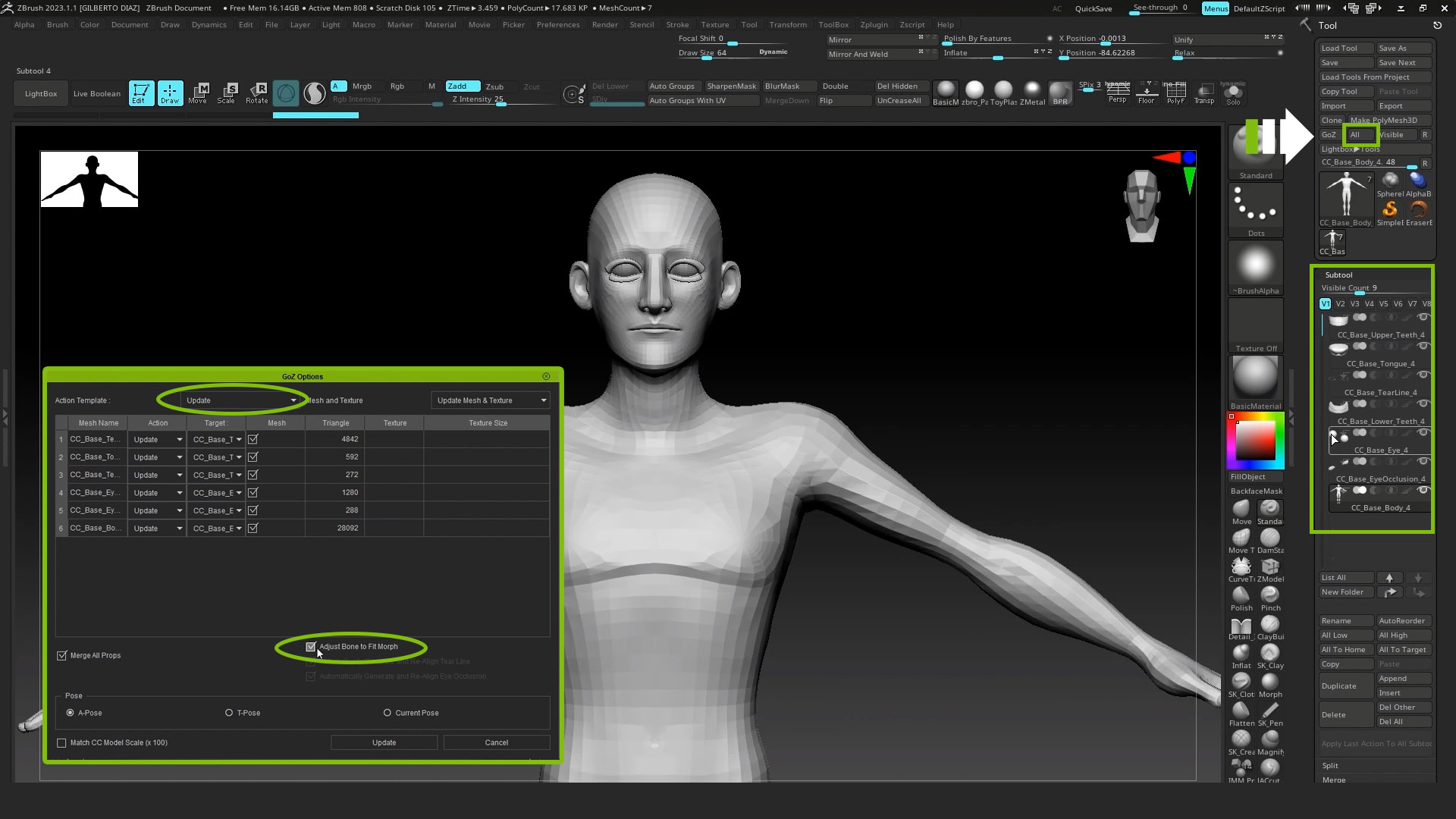 Character Creator Workflow with ZBrush - PART 1 | CC Content ...