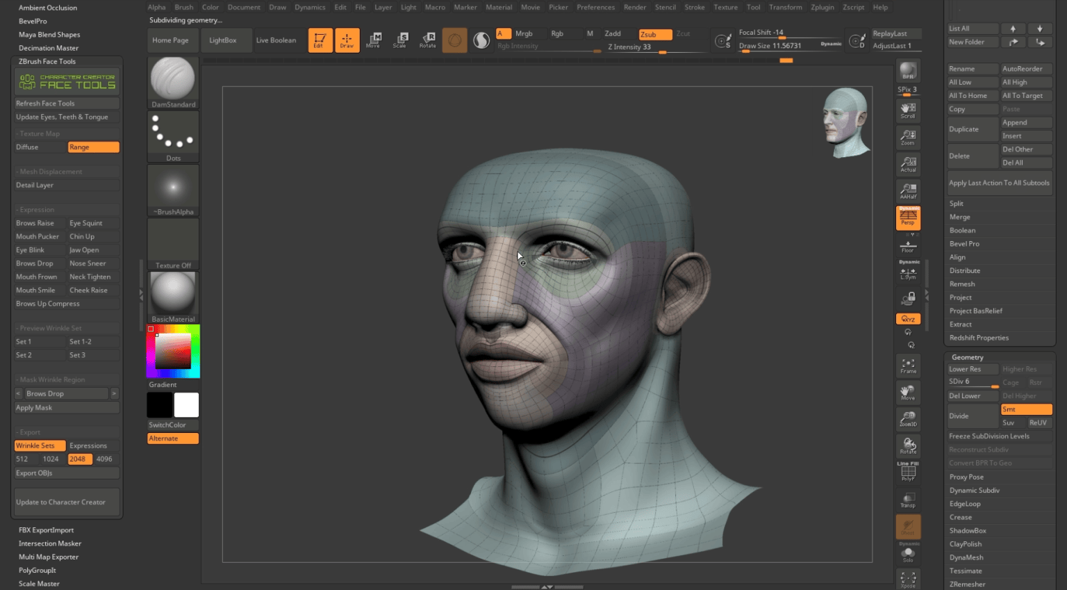 Easy Facial Rig in ZBrush with Face Tools (1/4): Concept & Setup - Reallusion Magazine