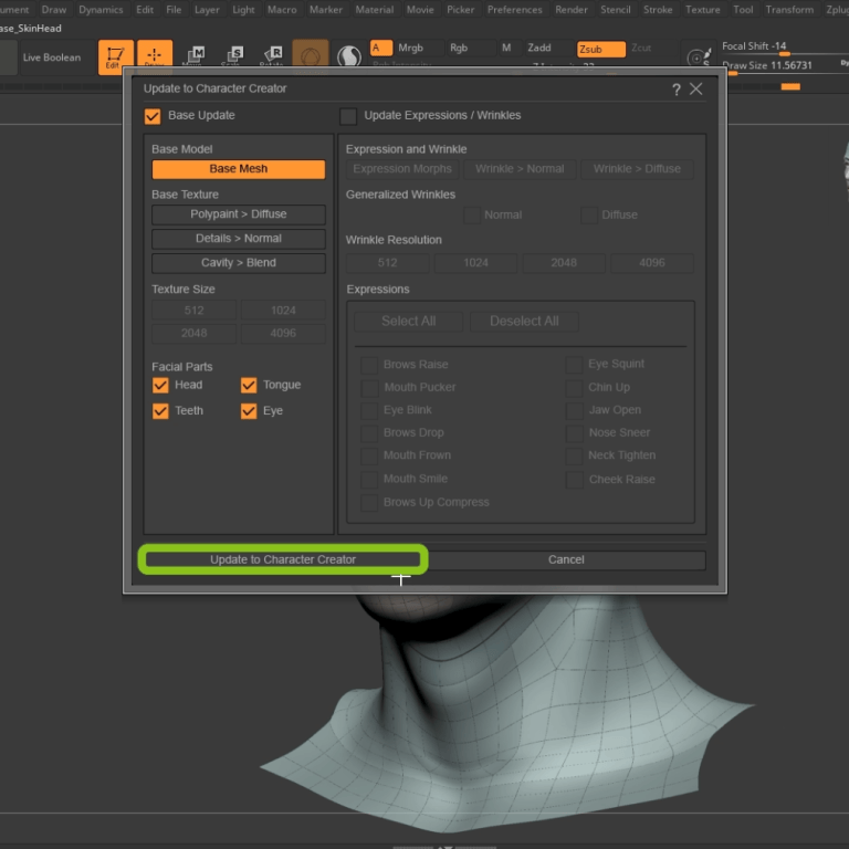 Easy Facial Rig in ZBrush with Face Tools (1/4): Concept & Setup ...