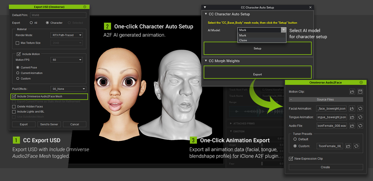 Audio to Animation AI-Integration in iClone with Audio2Face ...
