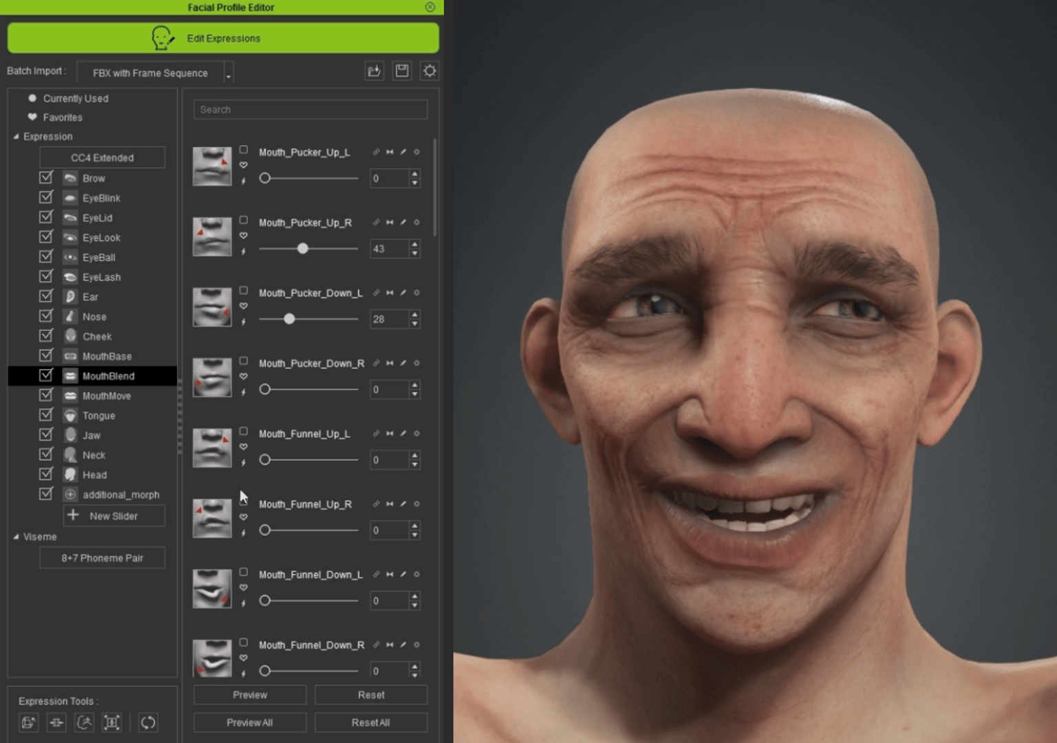 Easy Facial Rig in ZBrush with Face Tools (4/4): Animated Demo ...