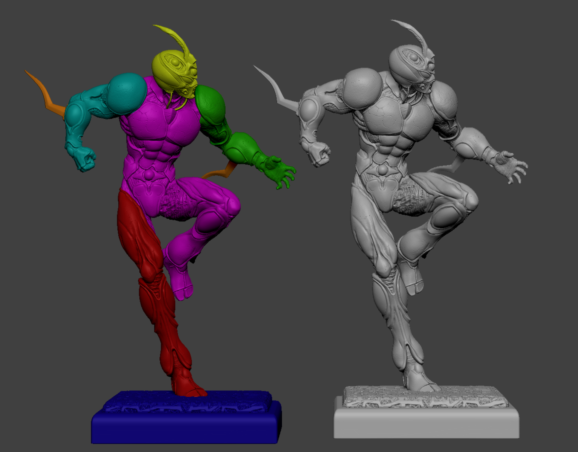 3D Sculpt of Manga Hero Guyver I: Power Posed with ZBrush Pose Tools ...