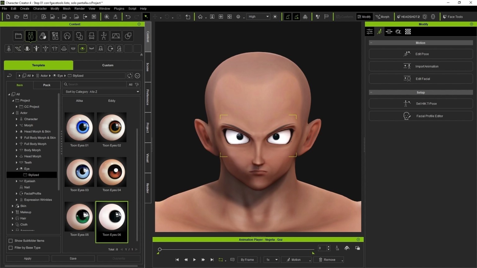 Recreating Dragon Ball Vegeta with ZBrush Face Tools & Character ...