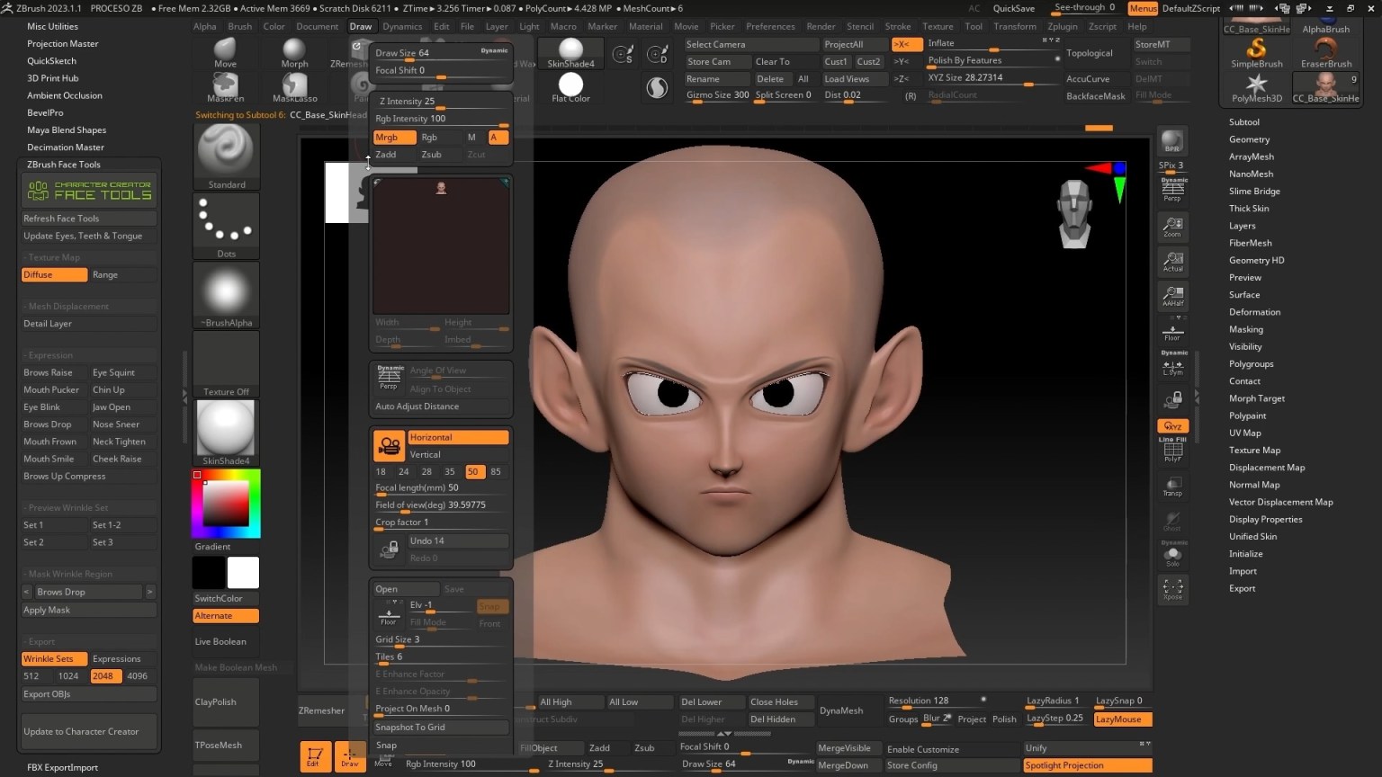 Recreating Dragon Ball Vegeta with ZBrush Face Tools & Character ...
