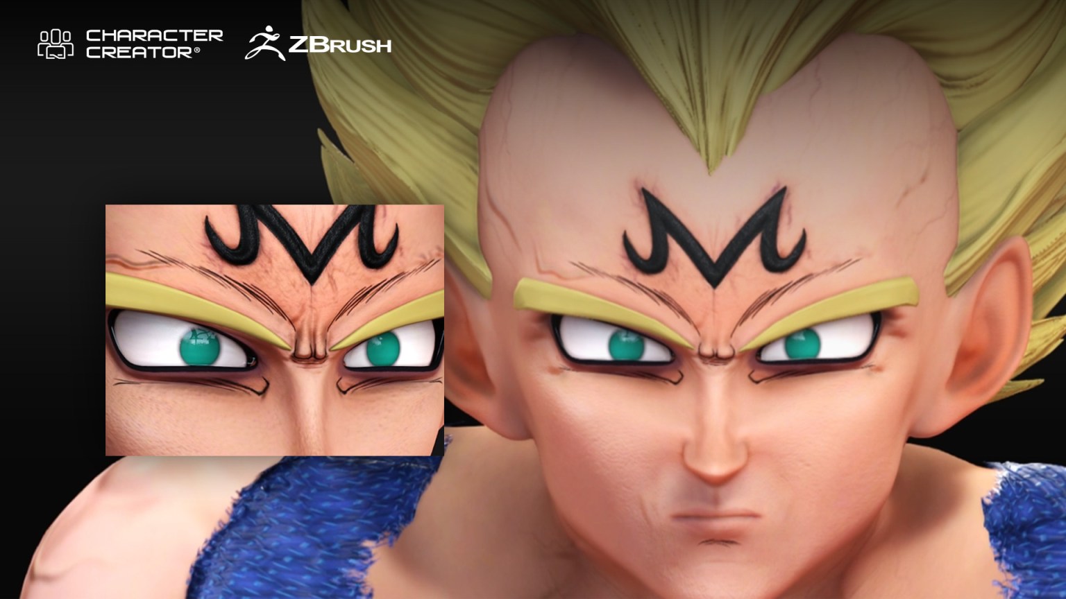 Recreating Dragon Ball Vegeta with ZBrush Face Tools & Character ...