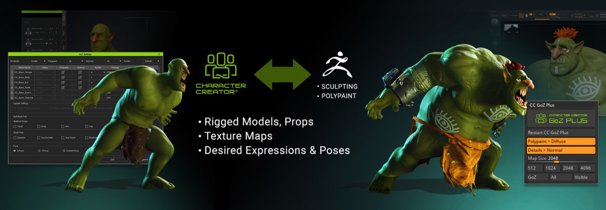 Reallusion enhances Character Creator to ZBrush pipeline with free GoZ ...
