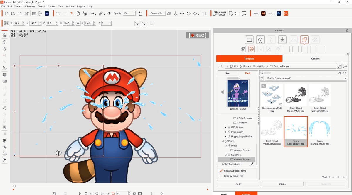 Create Walking Talking Mario for Live Performance - Reallusion Magazine