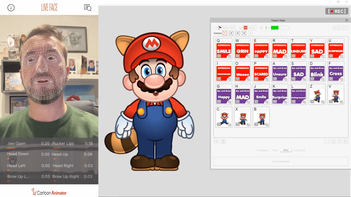 Create Walking Talking Mario for Live Performance - Reallusion Magazine