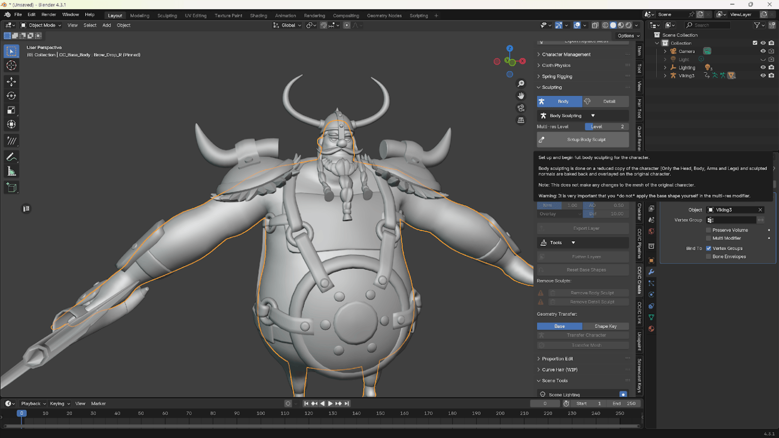 Creating a Stylized 3D Viking with Ease using CC4 and Blender Auto ...