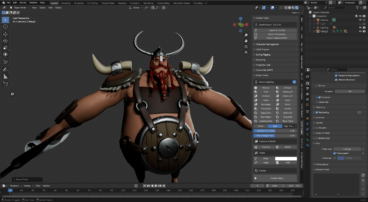 Creating a Stylized 3D Viking with Ease using CC4 and Blender Auto Setup - Reallusion Magazine