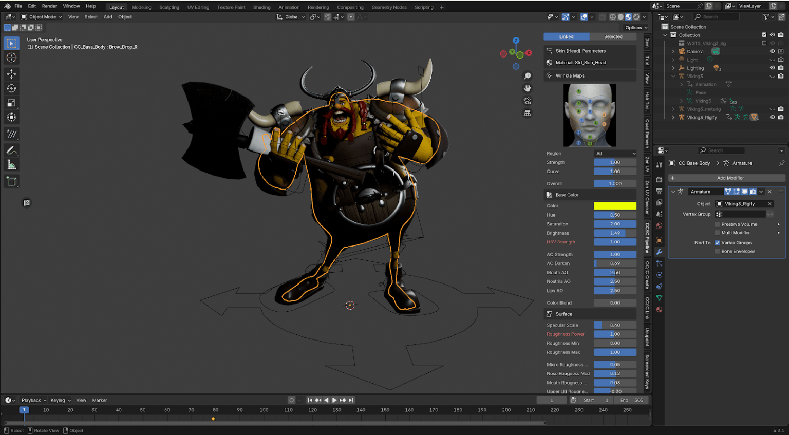 Creating a Stylized 3D Viking with Ease using CC4 and Blender Auto Setup - Reallusion Magazine