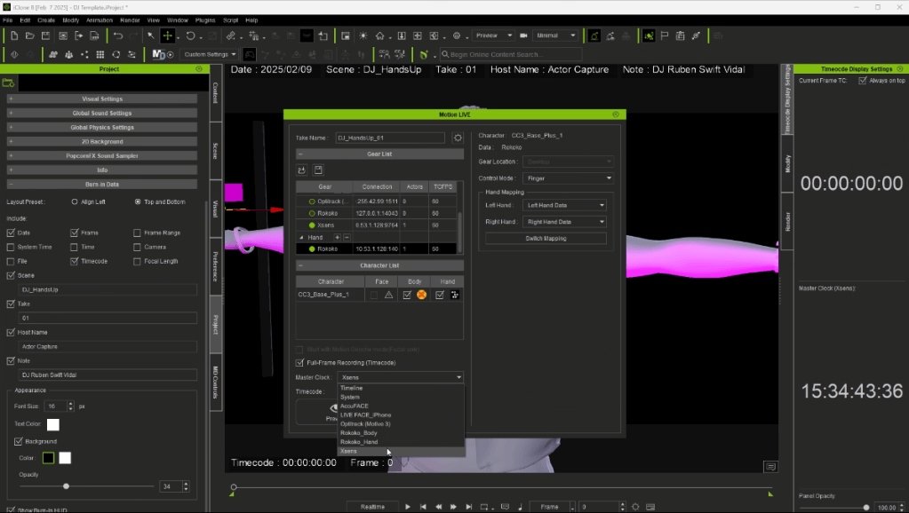 Actor Capture Syncs Stunt and Performance Mocap with iClone Timecode ...