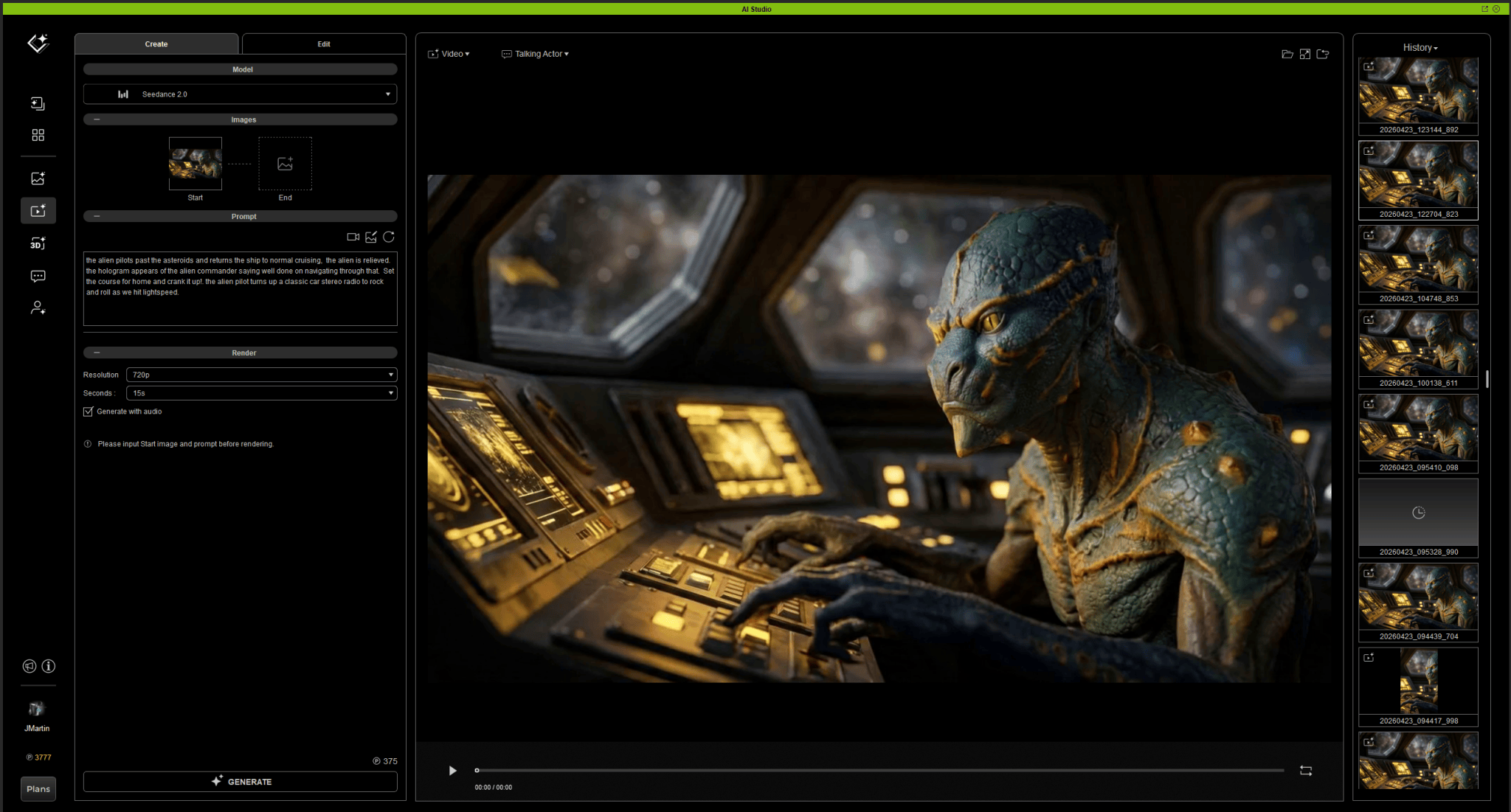 AI Studio Storytellers: Sci-Fi Filmmaking with Consistent AI Actors